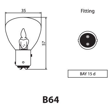 Toyota TY56551-12240-71 : BULB - 36 VOLT 40 WATT : HGM Forklift Parts